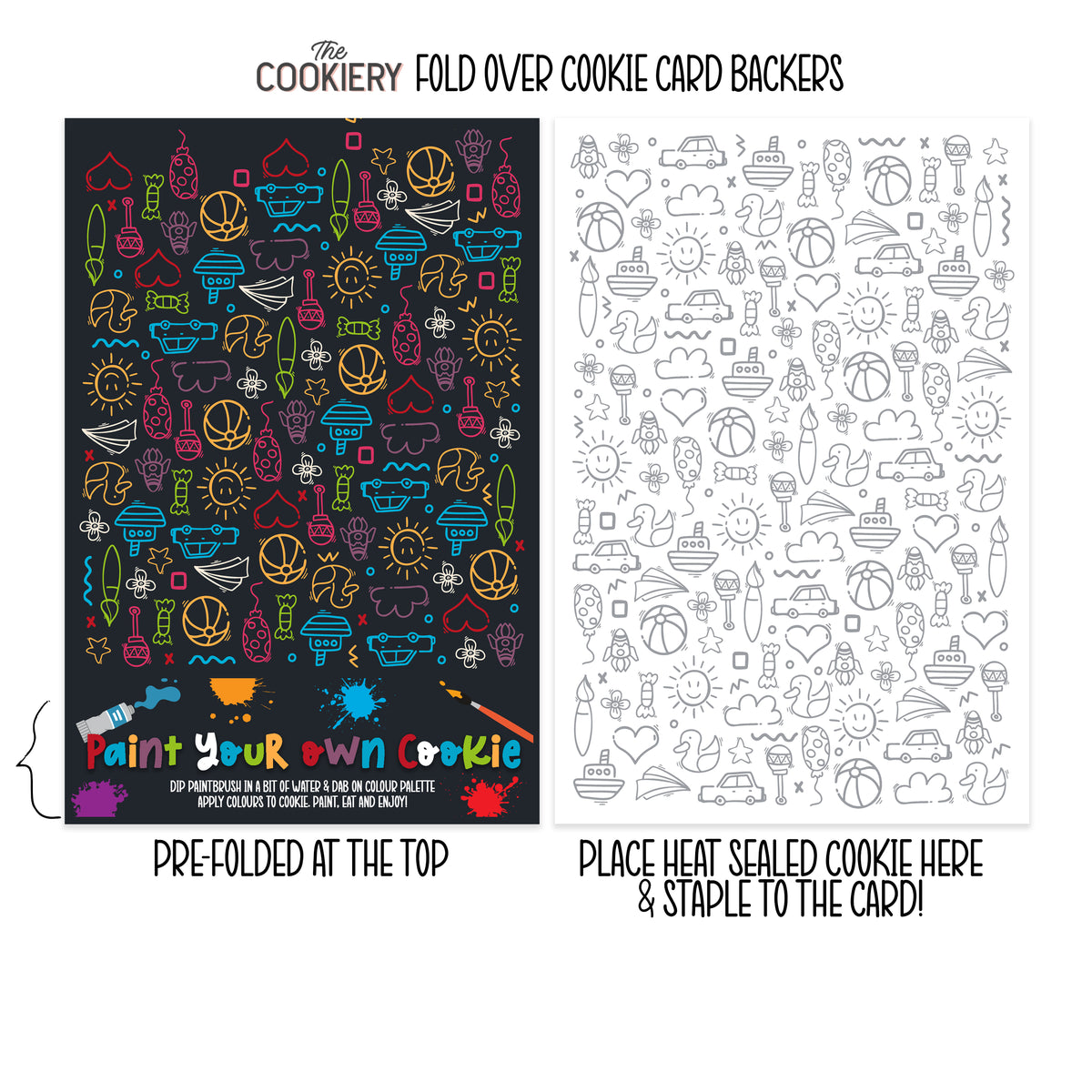 Paint Your Own Cookie - PYO - Bag Topper & Backer - The Cookiery ...