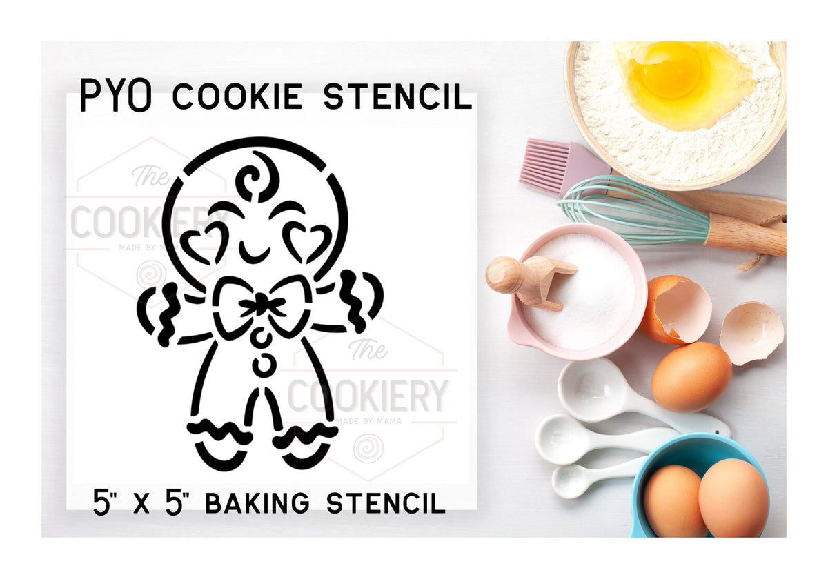 Christmas Gingerbread Boy PYO Stencil - Paint your Own Stencil - Cooki ...