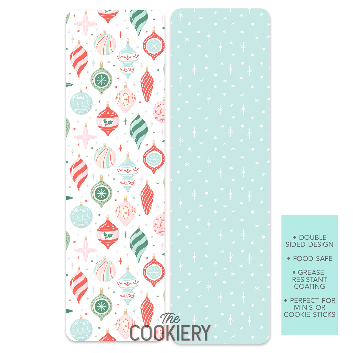 Green Ornaments Grease-Resistant Food Safe Cookie Card Backers - The C ...