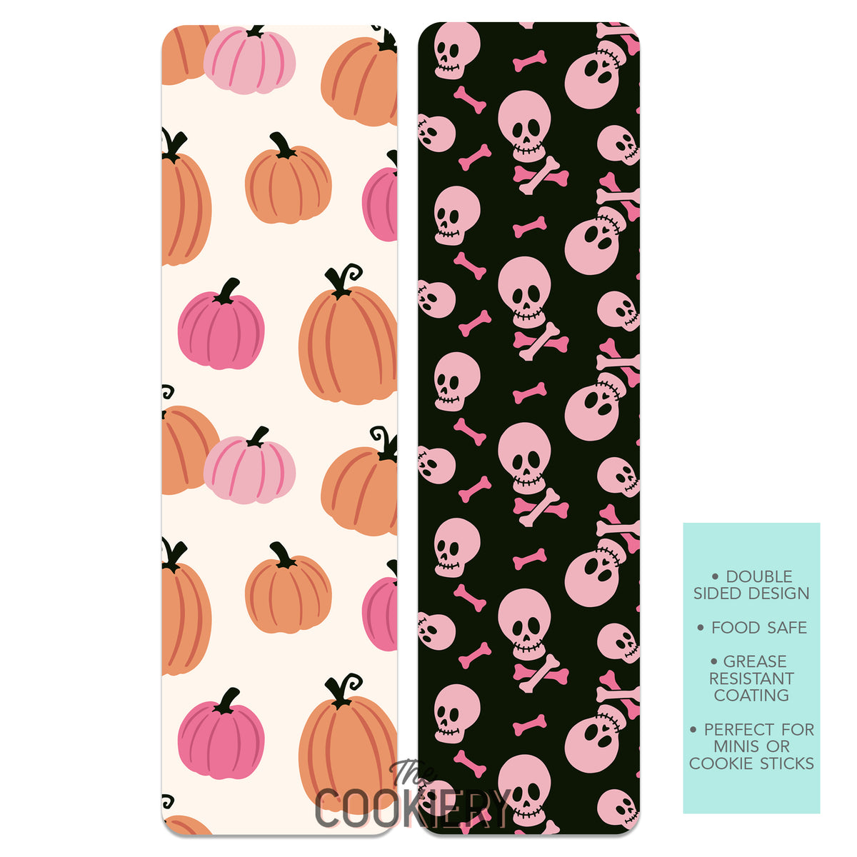 Pumpkins and Skulls Grease-Resistant Food Safe Cookie Card Backers - T ...