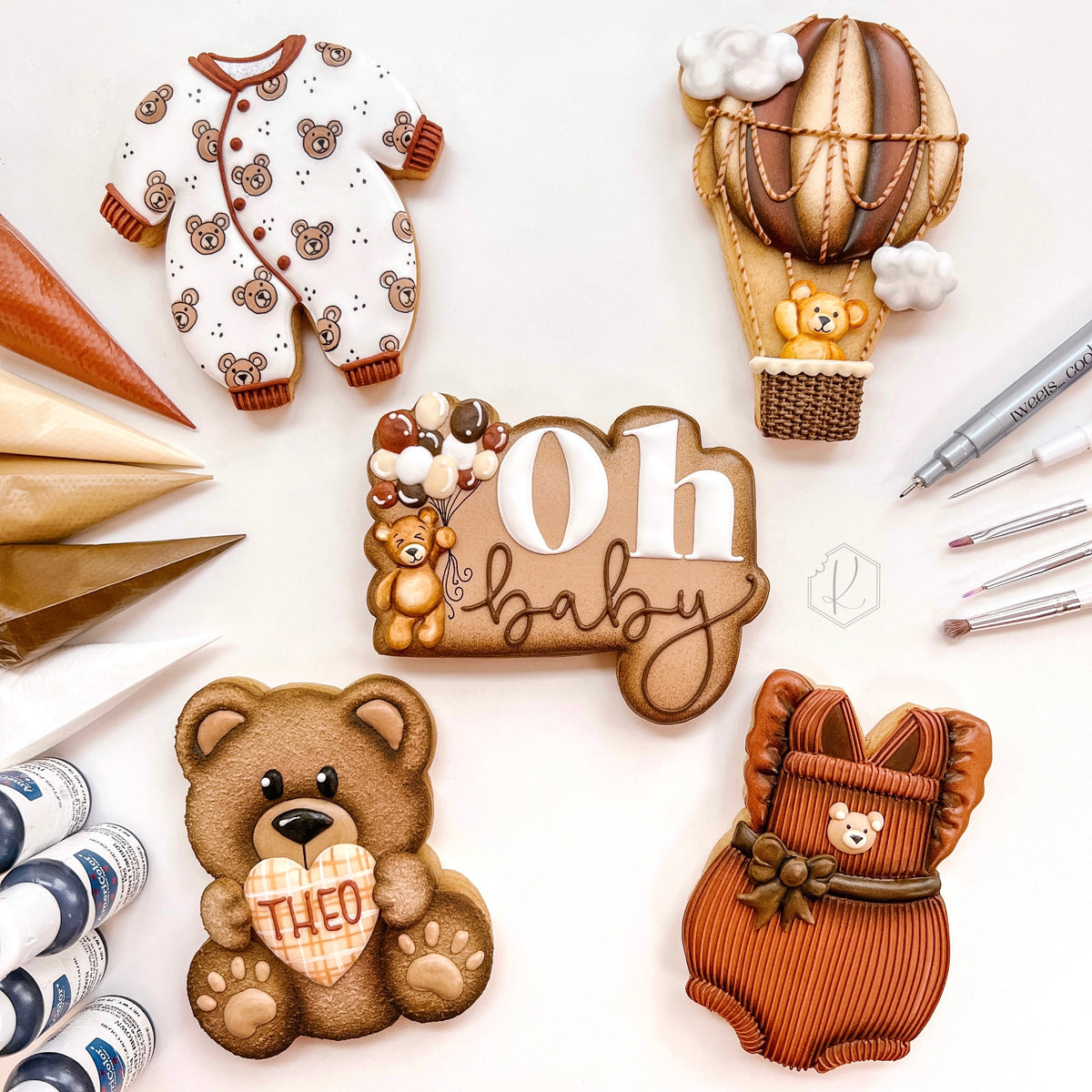Baby Bear Online Class Cookie Cutters - design by Kirkie Kookies - 3D ...