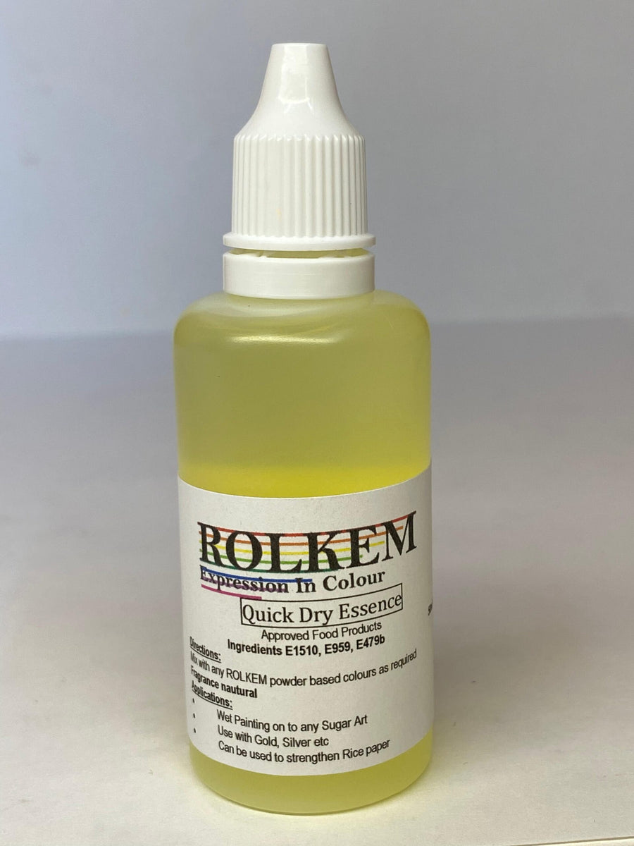 Rolkem Quick Dry Essence - 50mL - for painting on sugar crafts ...
