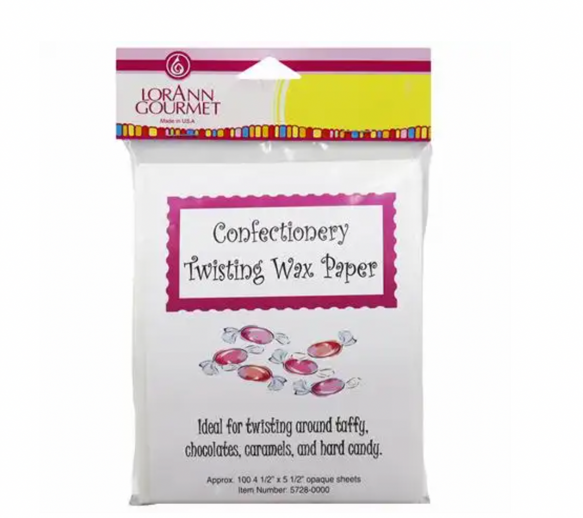 TWISTING WAX PAPER for Candy - Lorann's - 100 pack – thecookiery.ca