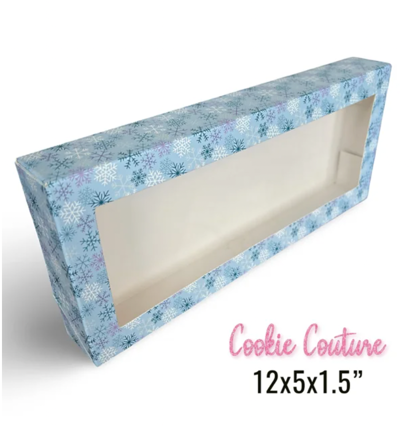 Snowflakes Box - 12x5x1.5" by Cookie Couture – thecookiery.ca