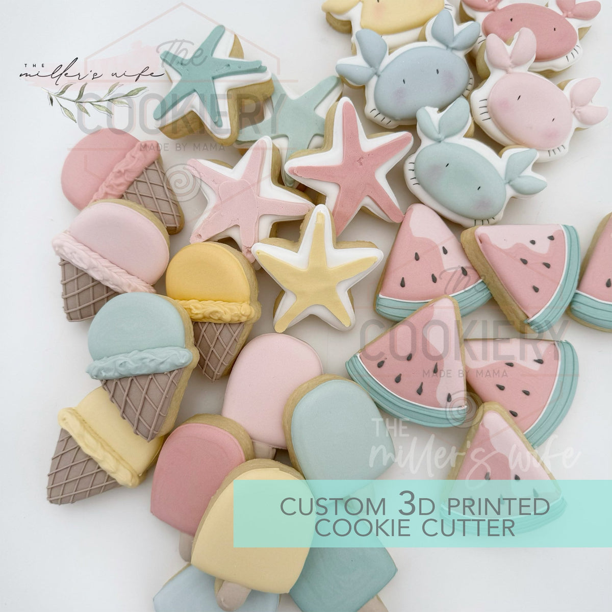 Mini Summer Elements Cookie Cutter Set - Mini Cookie Cutters - 3D Prin ...