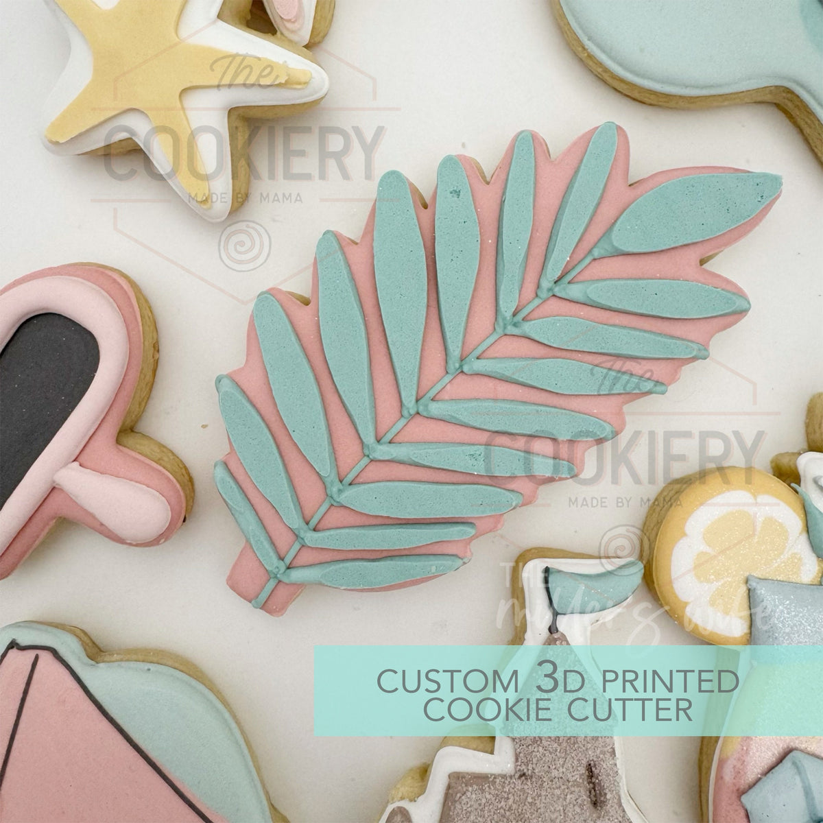 Tropical Leaf Cookie Cutter - Summer Beach Cookie Cutter - 3D Printed ...