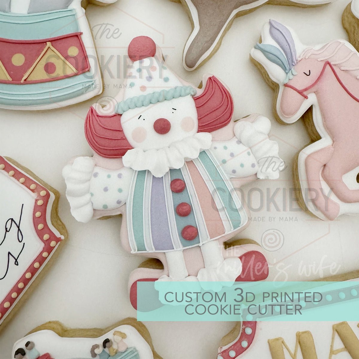 Circus Clown Cutter - Circus Cookie Cutter - 3D Printed Cookie Cutter ...