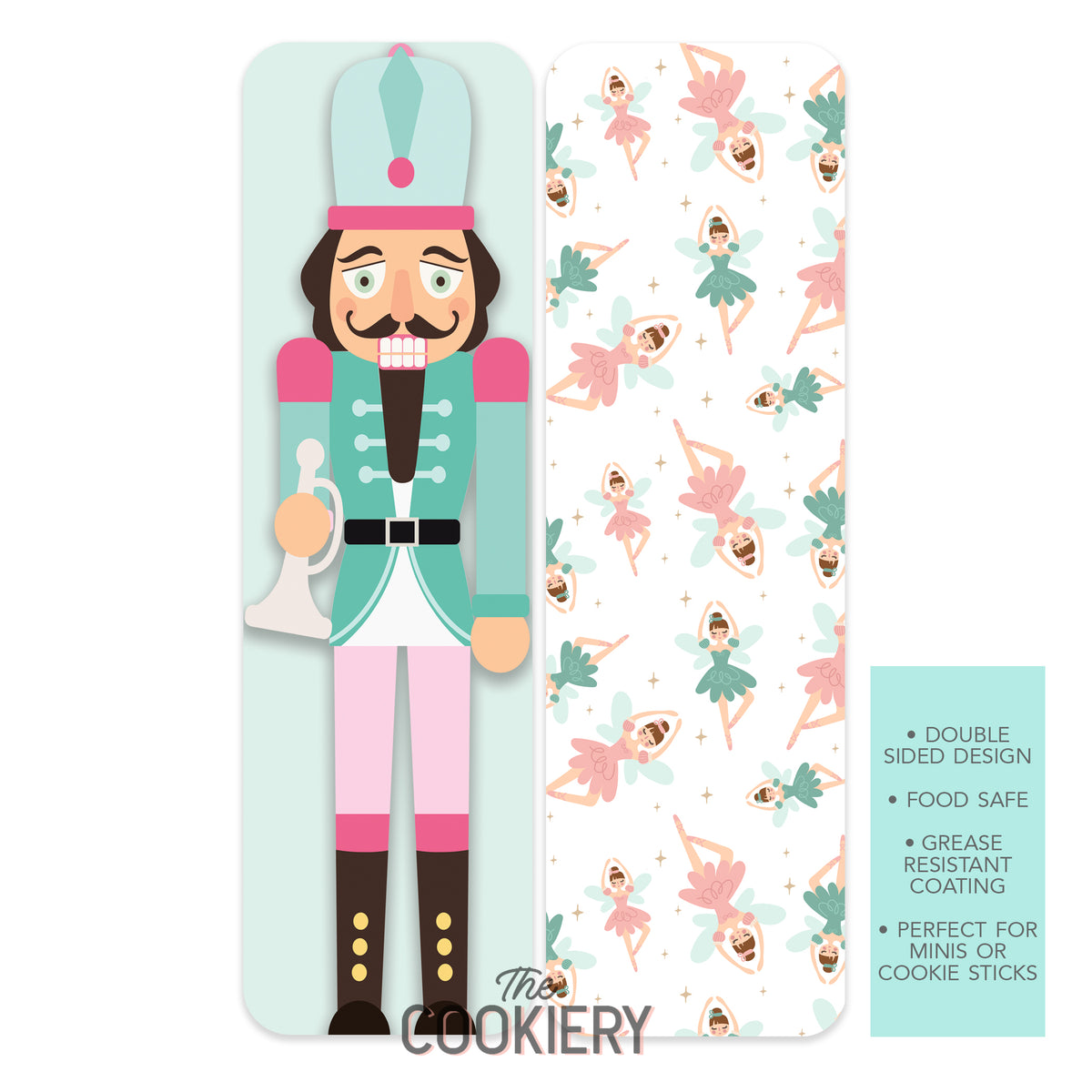 Nutcracker Grease-Resistant Food Safe Cookie Card Backers - The Cookie ...