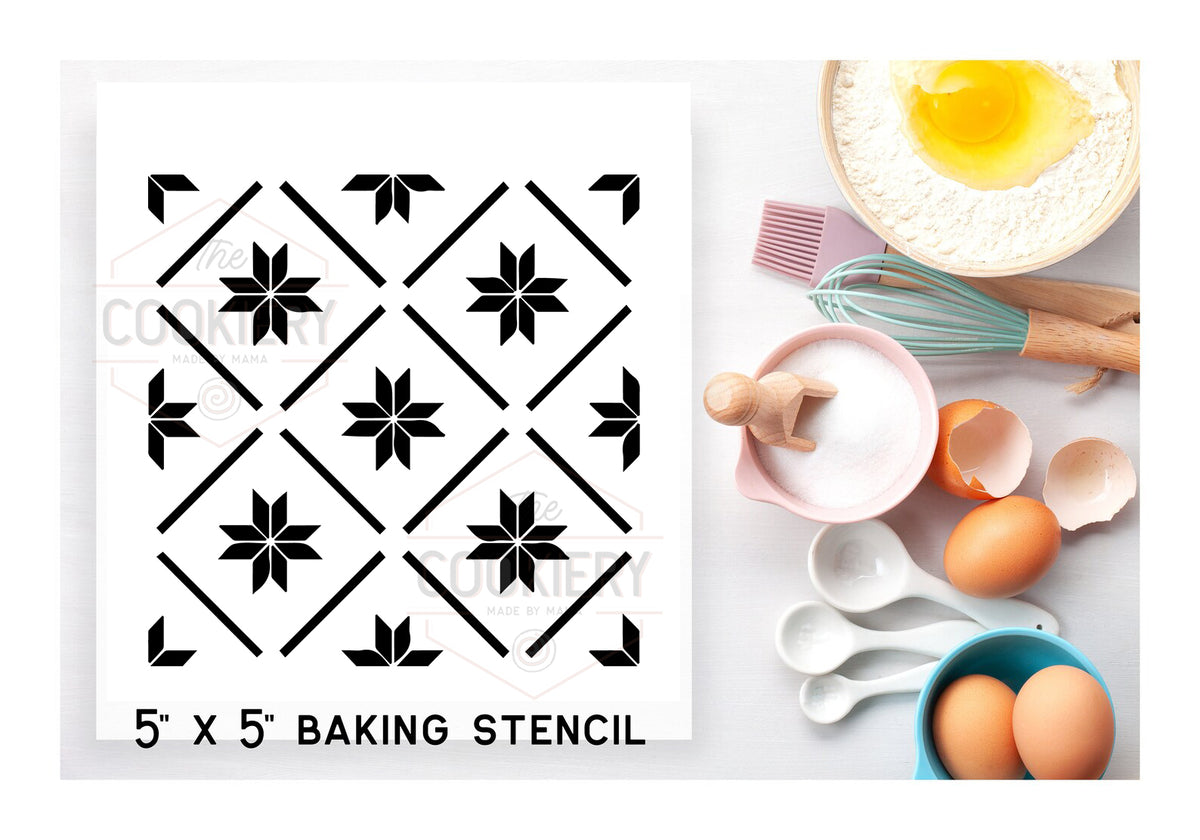 Mediterranean Tile Cookie Stencil - Baking Stencil - Cake Stencil ...