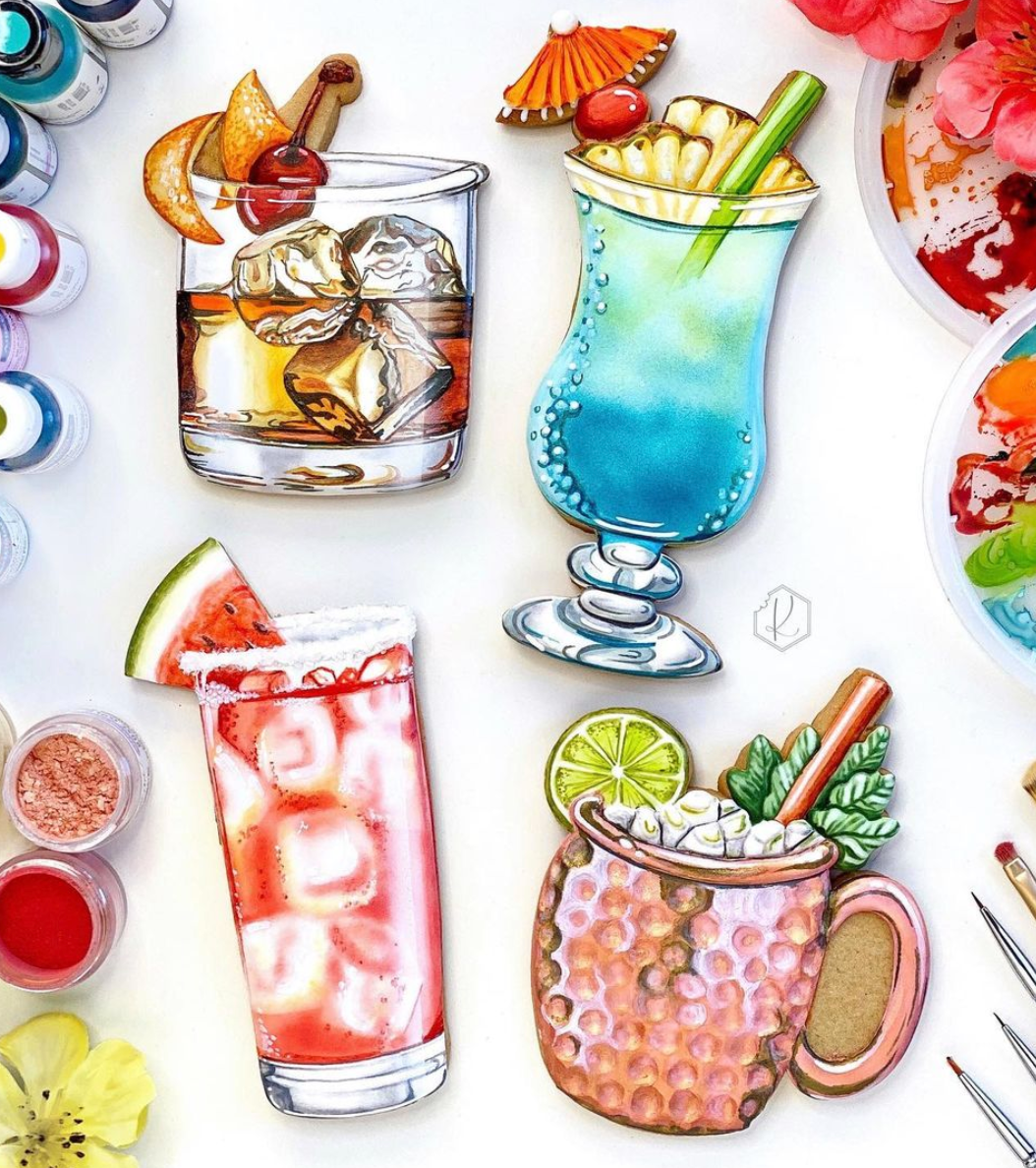 Kirkie Kookies - Summer Cocktail Class Cutters – thecookiery.ca