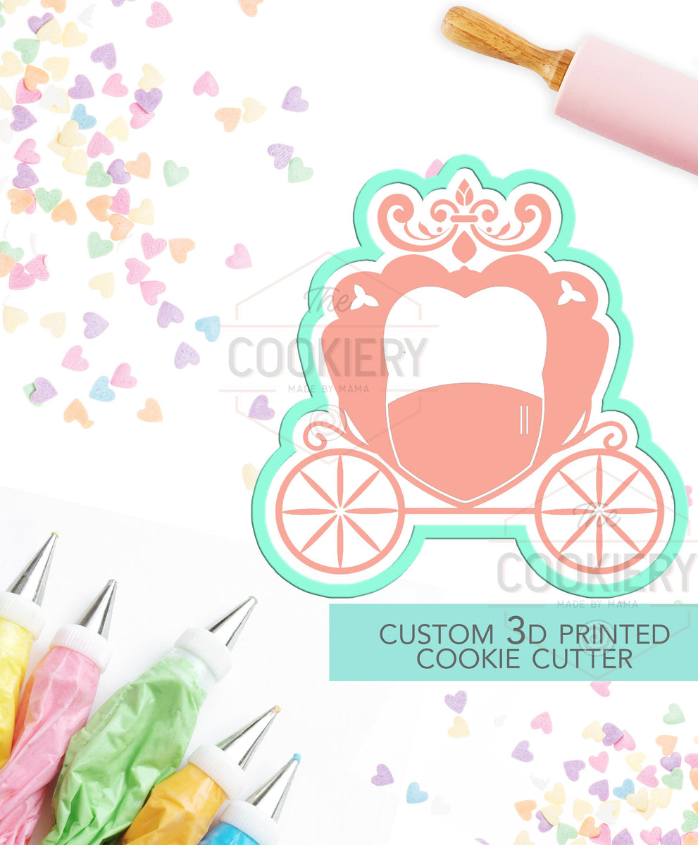 Horse Carriage Cookie Cutter, Cinderella Carriage Cutter - 3D Printed ...