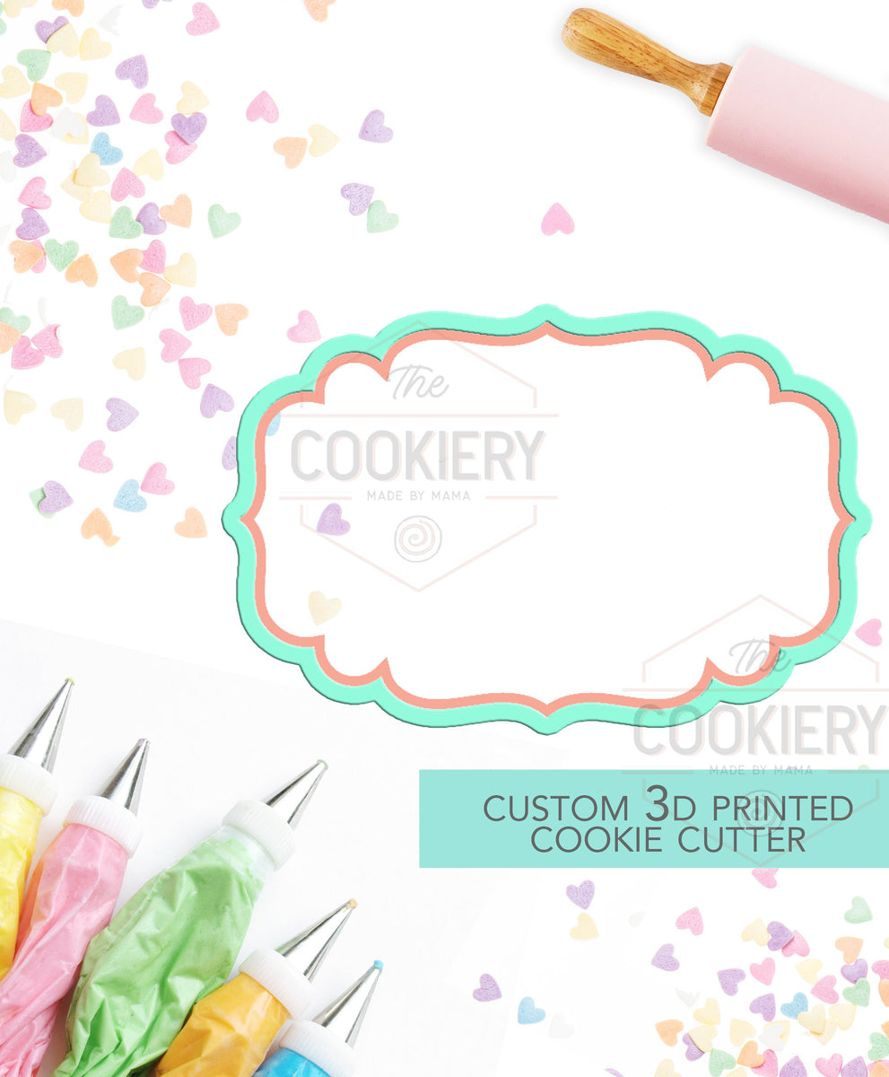 Cookie Plaque Cutter - Vintage Frame Cutter - 3D Printed Cookie Cutter ...