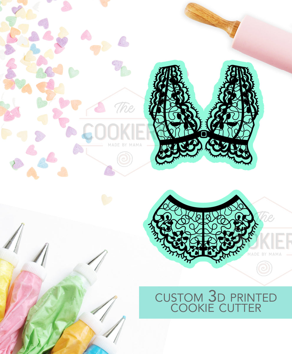 Two Piece Lingerie Cookie Cutter - Bachelorette Party Cookie Cutter ...