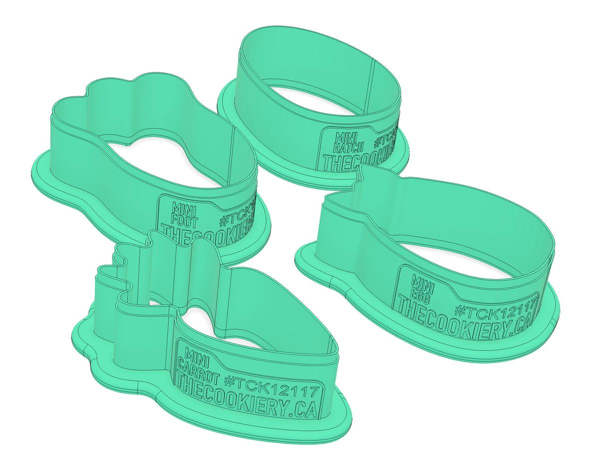 Assorted Easter Mini Cookie Cutter Set - Mini Cookie Cutters - 3D Prin ...
