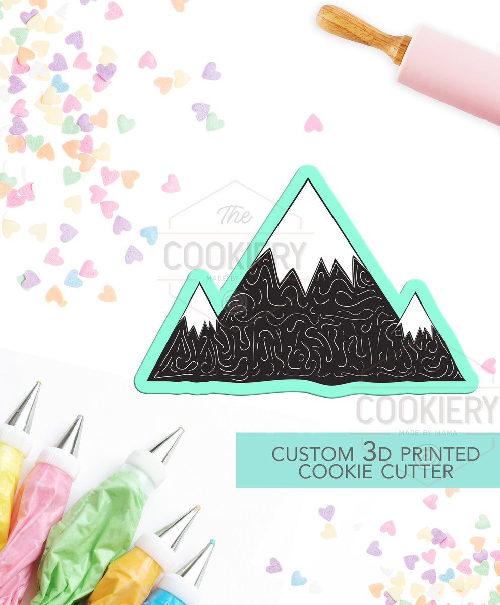 Mountain Cookie Cutter - Camping Cookie Cutter - Mountain View Cookie ...