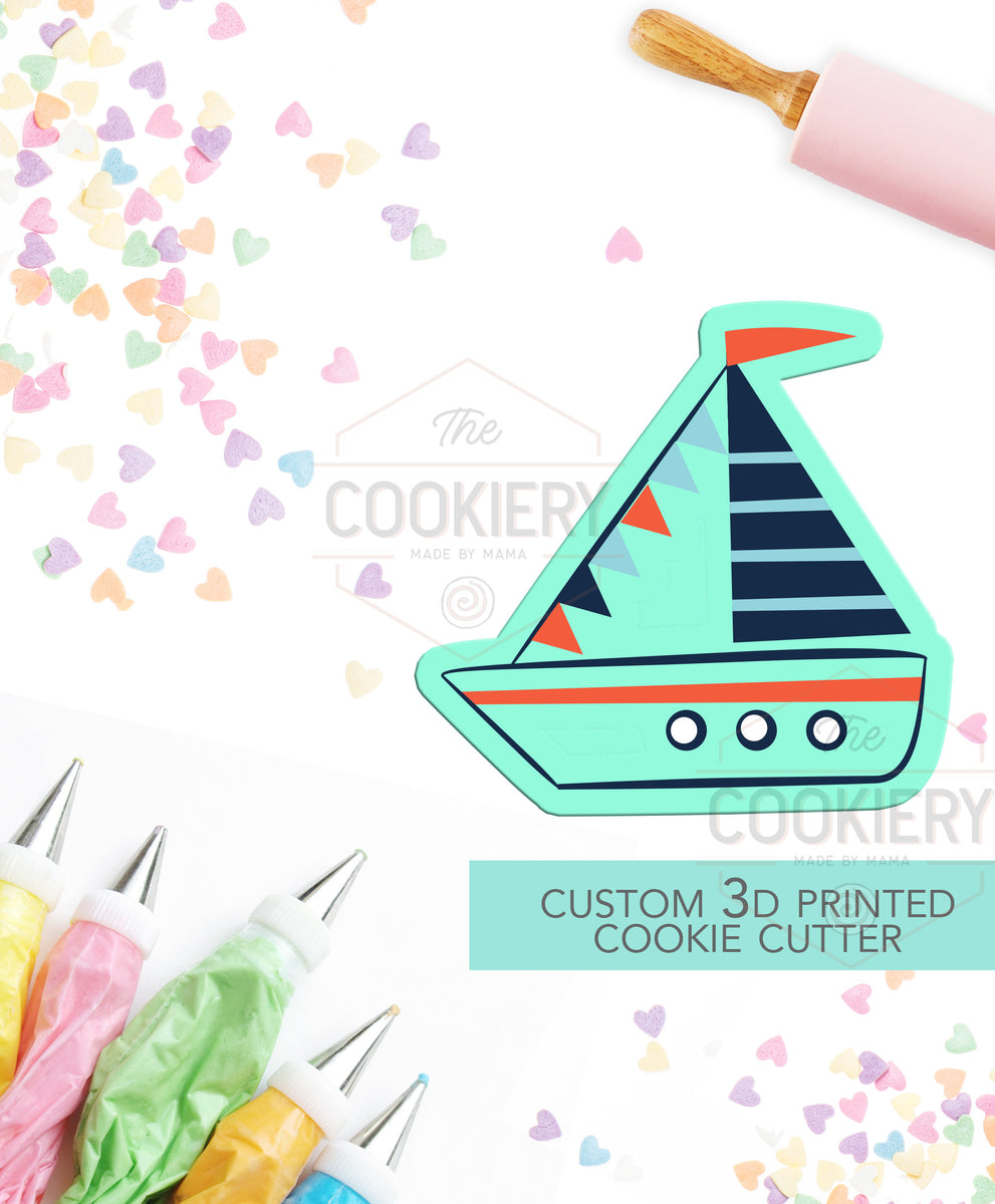 Sailboat Cookie Cutter - Beach Summer Cookie Cutter - 3D Printed Cooki ...