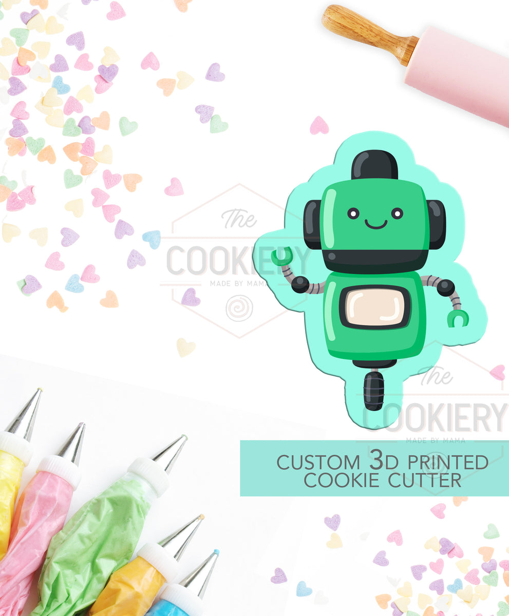 Robot Cookie Cutter - Cute Robot Cutter - 3D Printed Cookie Cutter - T ...