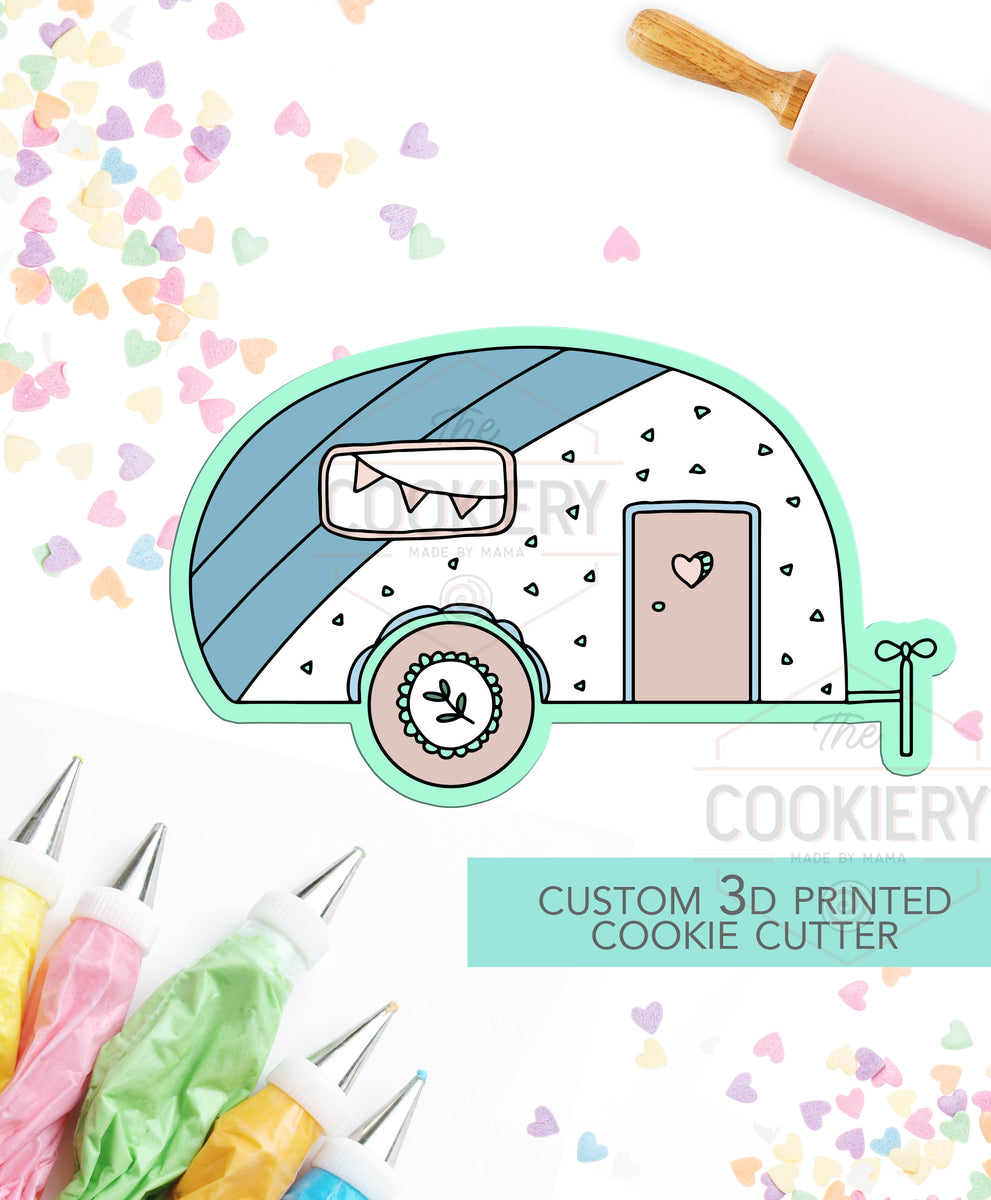 RV Camper Cookie Cutter - Camper Cookie Cutter - 3D Printed Cookie Cut ...