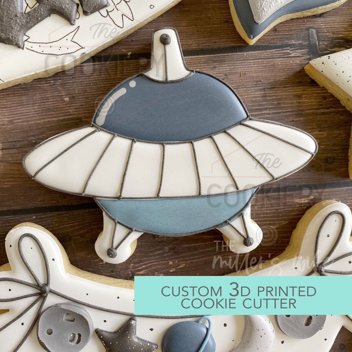 UFO Cookie Cutter - Space Alien Cookie Cutter - 3D Printed Cookie Cutt ...