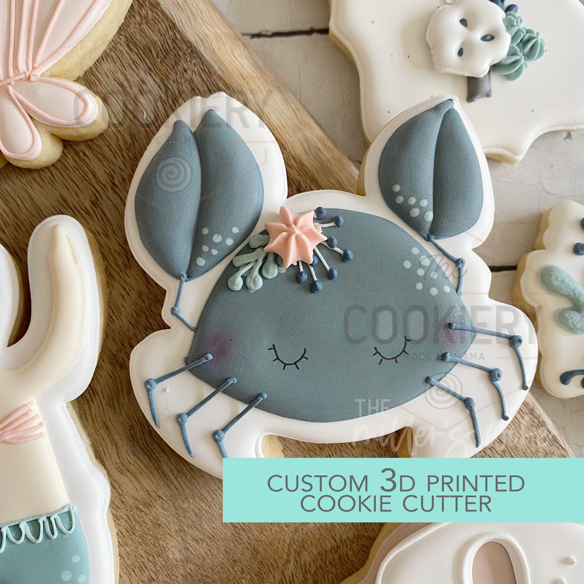 Crab Cookie Cutter - Under the Sea Cookie Cutter - 3D Printed Cookie C ...