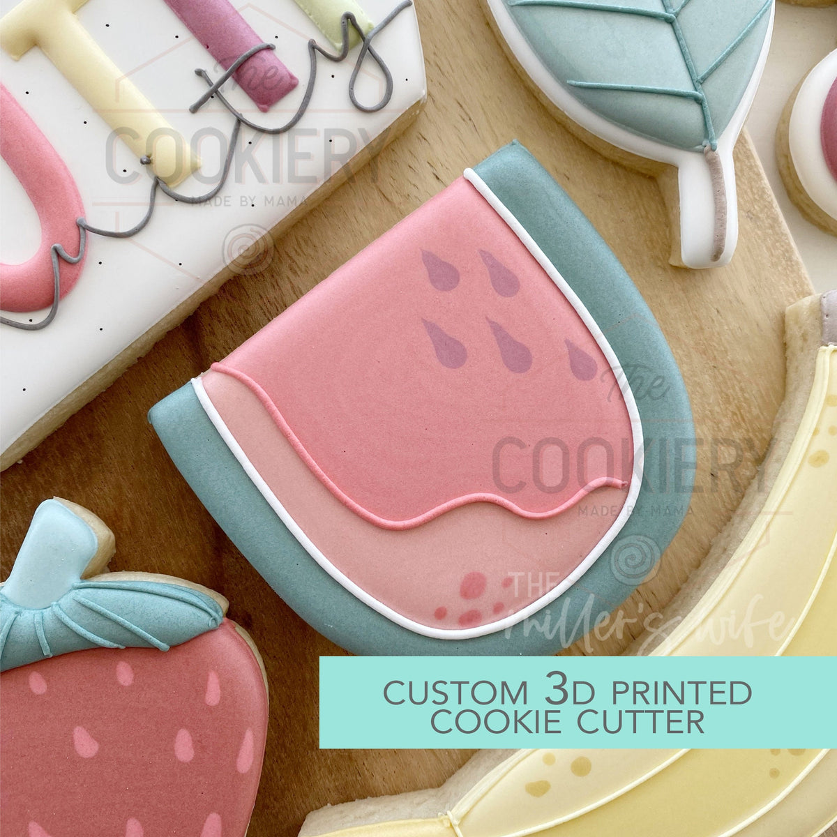 Watermelon Cookie Cutter - Tropical Summer Cookie Cutter - 3D Printed ...
