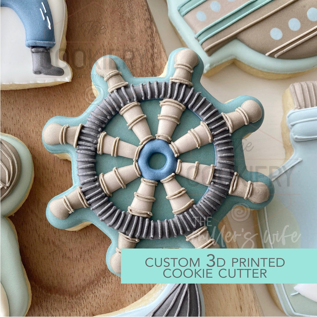 Ship Wheel, Helm Cookie Cutter - Sailboat Cookie Cutter - Pirate Ship ...