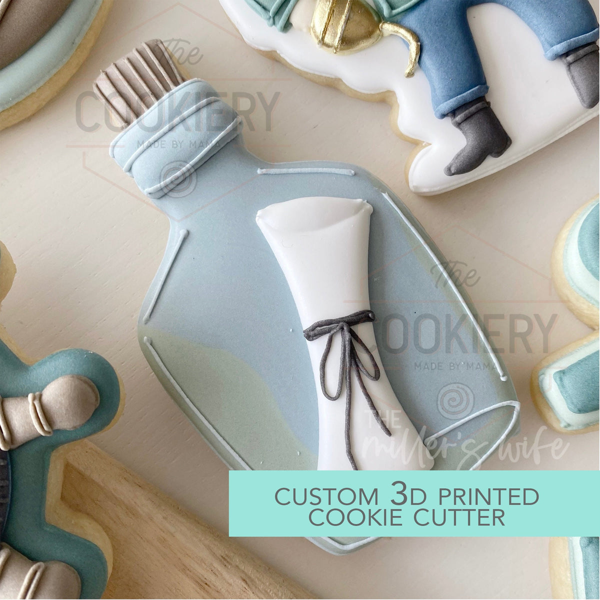 Message in a Bottle Cookie Cutter - Bottle Cookie Cutter - 3D Printed ...