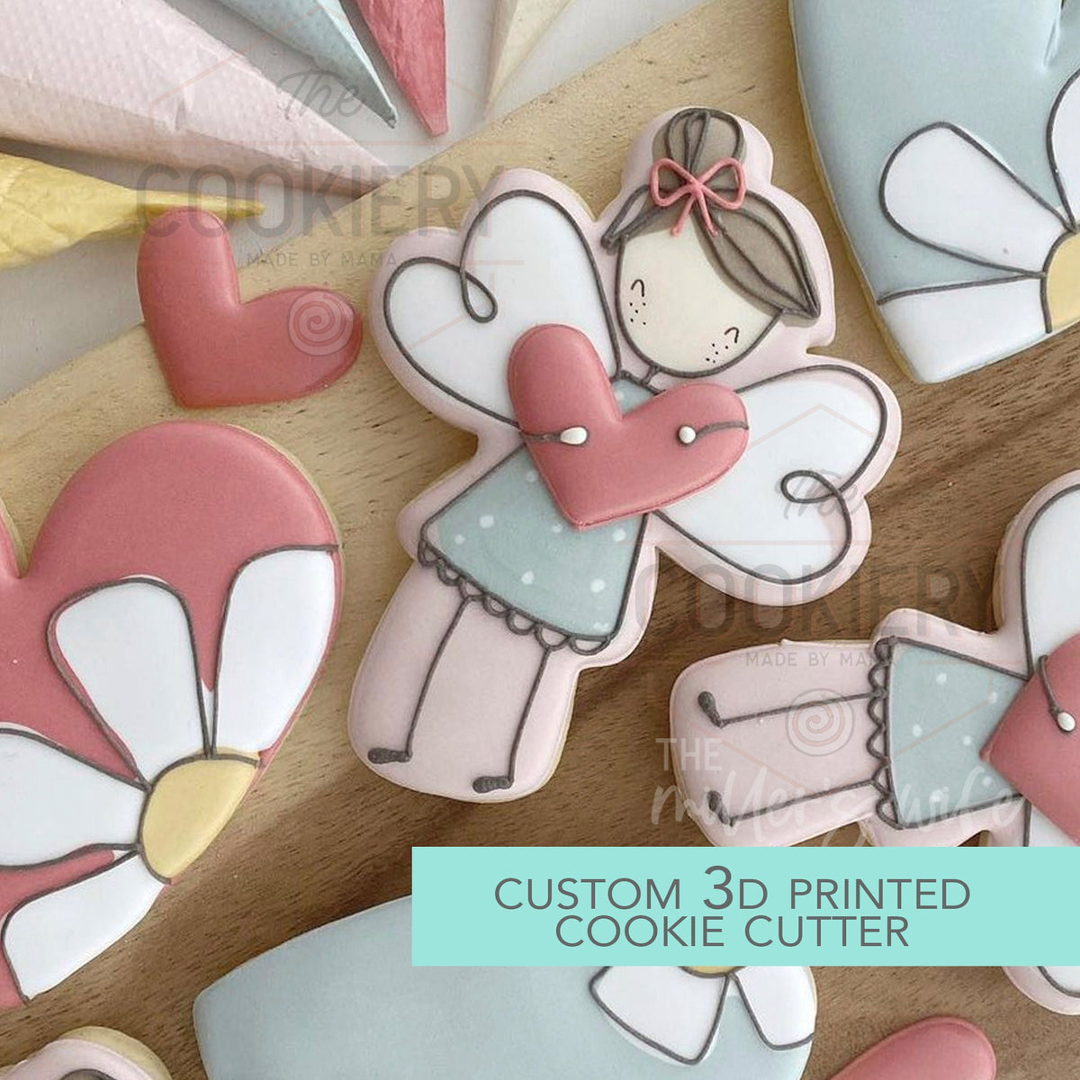 Valentine Stick Fairy Cookie Cutter- Valentine's Day Cookie Cutter - 3 ...