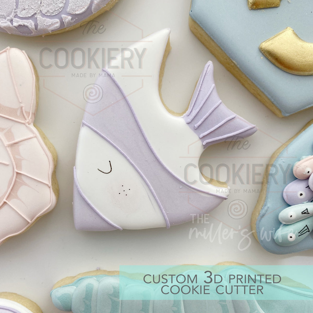 Angelfish Cookie Cutter - Under the Sea Cookie Cutter - 3D Printed Coo ...