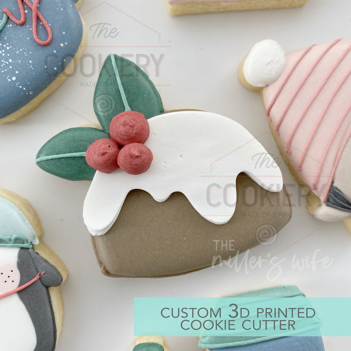 Christmas Fruit Cake Cookie cutter - Christmas Cookie Cutter - 3D Prin ...